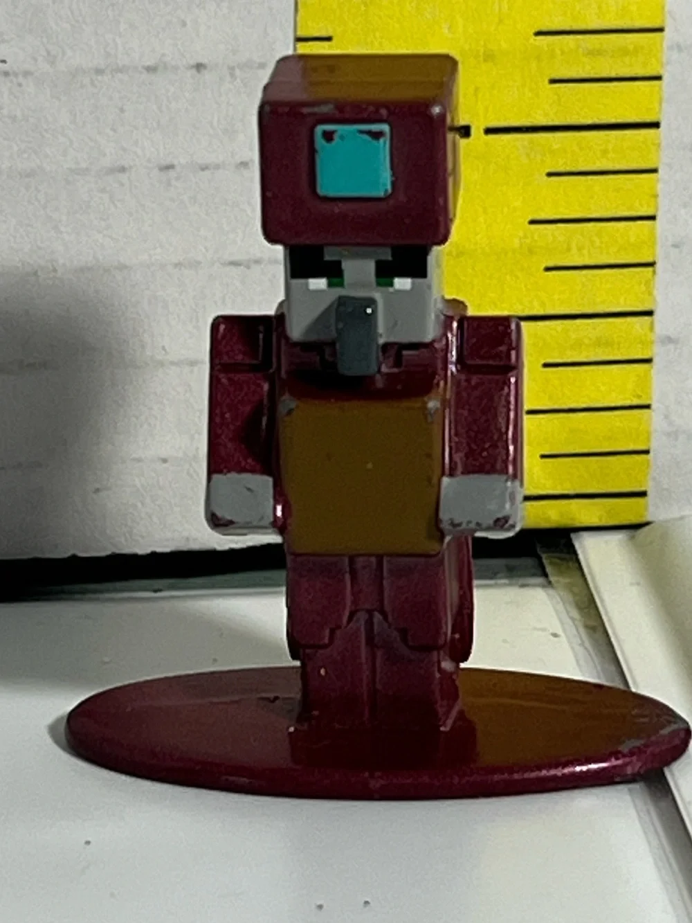 Toys | Minecraft Metal Mini Figure Blocky Maroon Mini Figure With Teal ...